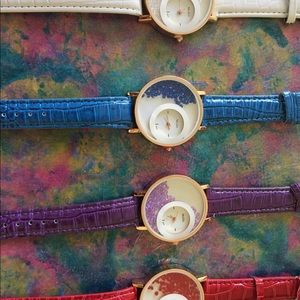 Accessories | Blue Crystal Floating Wrist Watch | Poshmark